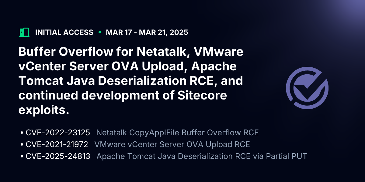 Buffer Overflow For Netatalk Vmware Vcenter Server Ova Upload Apache Tomcat Java